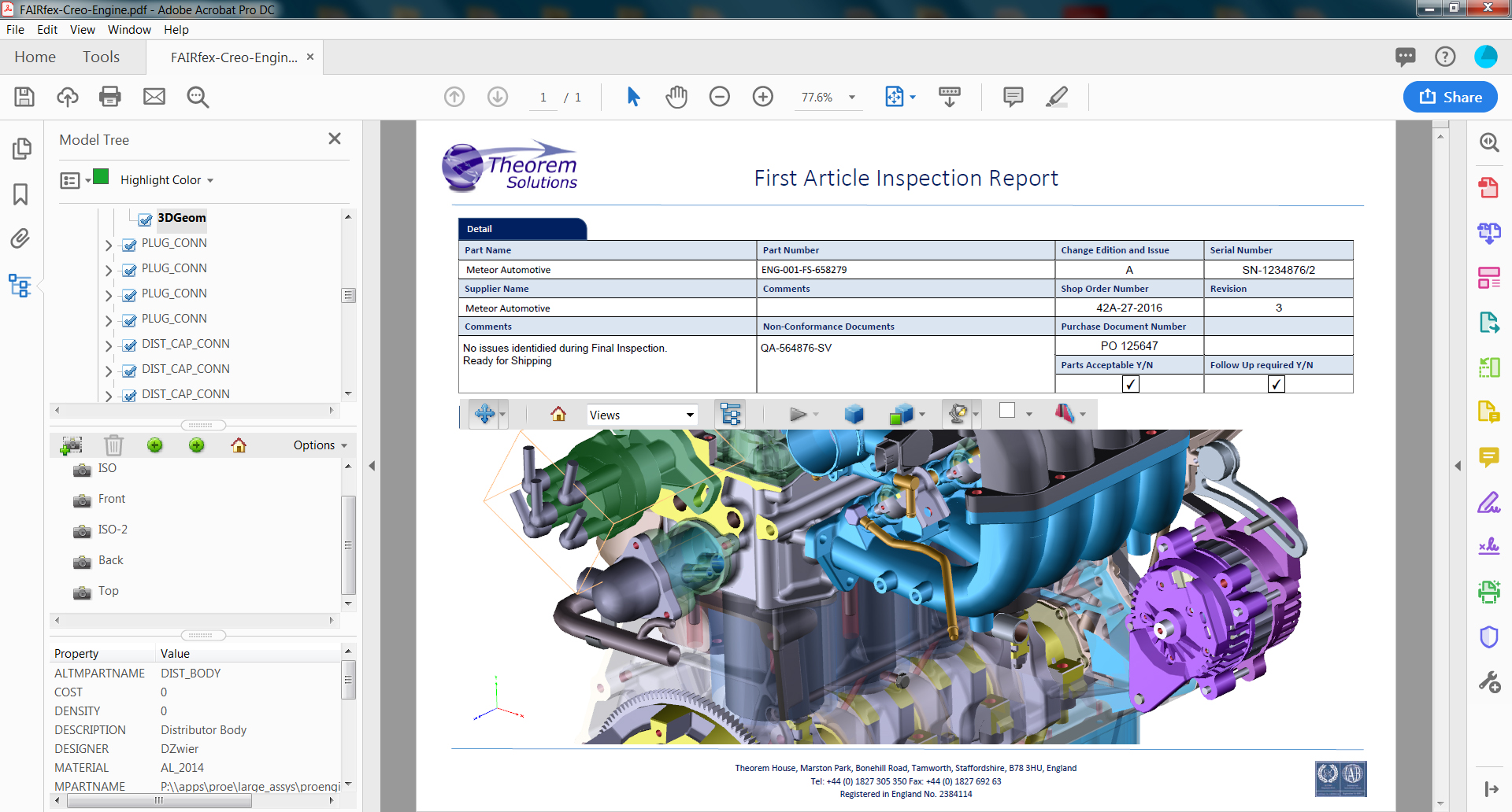 New Product Release: Creo To 3D PDF (Version 24.1) | Theorem